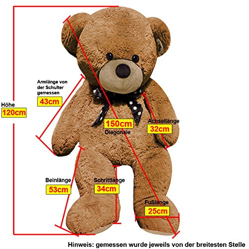 ᐅ XXL Teddy 150cm braun - ᐅ XXL-Teddy.com